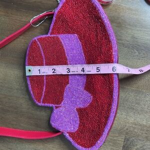 c. marie | Bags | Red Hat Beaded Purse | Poshmark